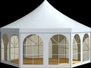 Hexagonal Aluminum Pagoda Tent Double Pvc Coated Polyester Apply To Exhibition