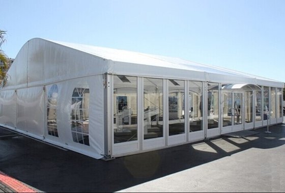 200 Person Aluminum Frame Tent 15 x 15 Meter 650 G / Sqm Sidewall Sheet