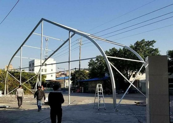 Permanent External Aluminum Frame Tent 850 G / Sqm Roof With PVC Cover