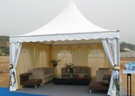 Outdoor High Peak Frame Tent 850 G / Sqm Pvc Roof Fabric Easy Maintain