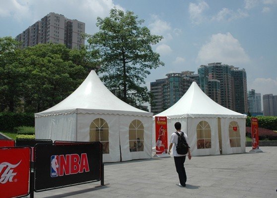 Advertising Aluminum Pagoda Tent Flame Retardant 100 Km / H Wind Loading