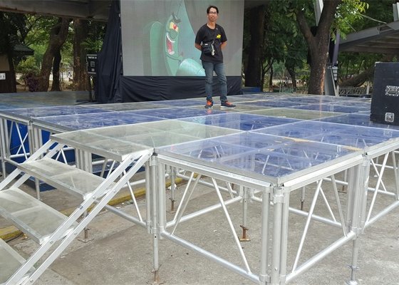 Aluminum Alloy Portable Outdoor Stage Platforms 18 M Thickness SGS Approved