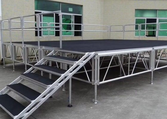 Waterproof Mobile Stage Rental , Anti Skip Concert Folding Stage Platform