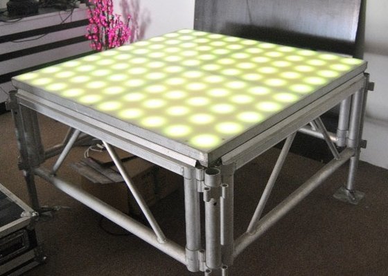 Durable 4x4 Ft Aluminum Stage Platform 100-240 Voltage With LED Light