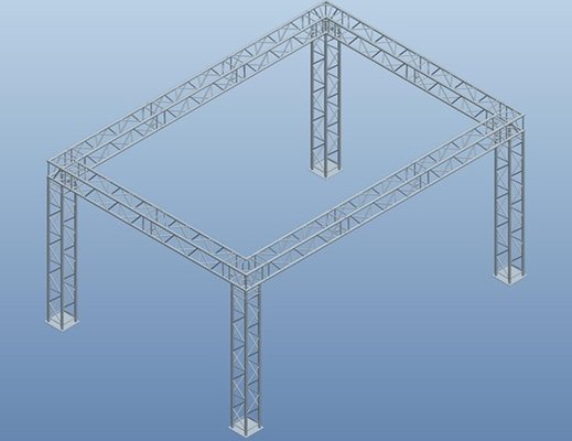 Portable Square Aluminum Truss , Durable Exhibition Truss Trade Show Booth