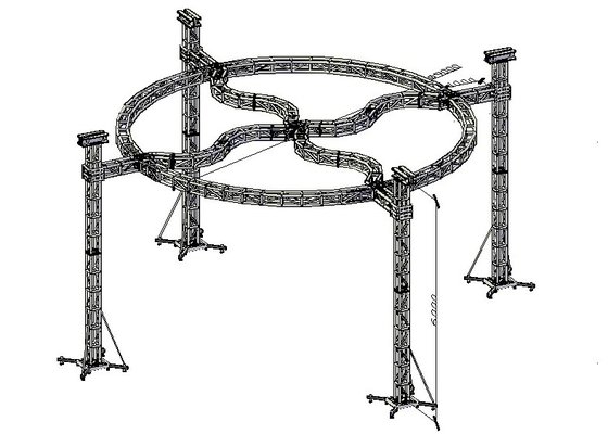 Multipurpose Aluminium Truss Frame 9 Meters Diameter SGS Certification