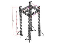 Silvery Line Array Speaker Aluminum Stage Truss Wear Resistant With Canopy