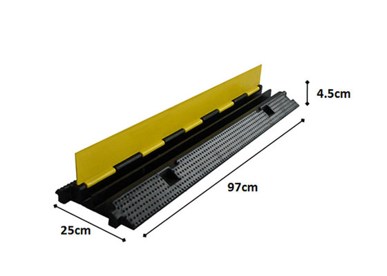 Durable Truss Accessories 970 * 250 Mm , Rubber Cable Protector 2 Channels Covers